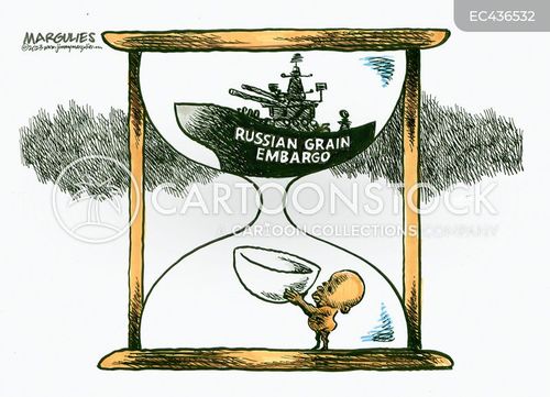 Food Embargo Cartoons and Comics - funny pictures from CartoonStock