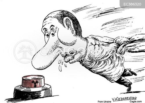 Nuclear Button Cartoons and Comics - funny pictures from CartoonStock