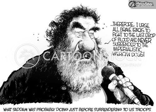 Saddam Captured Cartoons and Comics - funny pictures from CartoonStock
