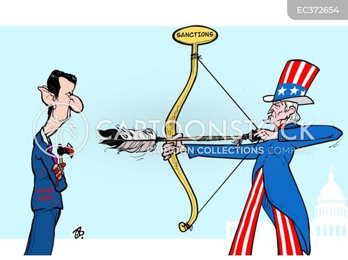 Sanctions Arrow Cartoons and Comics - funny pictures from CartoonStock