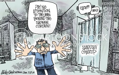 Penn State Cover-up Cartoons and Comics - funny pictures from CartoonStock