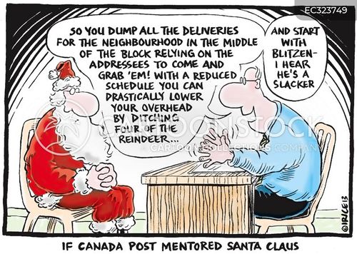 Santa's New Method Cartoons and Comics - funny pictures from CartoonStock