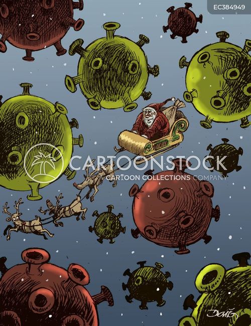 Santa's Arrival Cartoons and Comics - funny pictures from CartoonStock