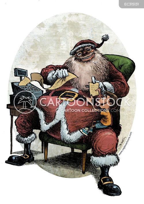 Christmas List Cartoons and Comics - funny pictures from CartoonStock