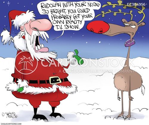 Santa And Rudolph Cartoons and Comics - funny pictures from CartoonStock