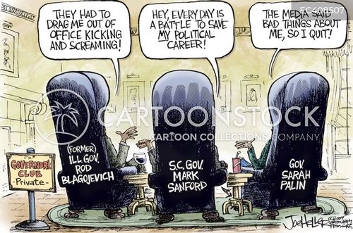 Palin Steps Down Cartoons and Comics - funny pictures from CartoonStock