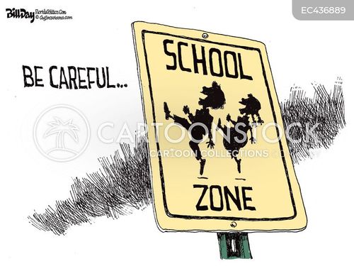Children Crossing Cartoons and Comics - funny pictures from CartoonStock