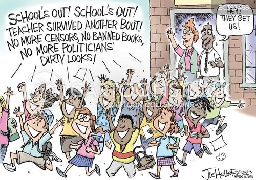School Exit Cartoons and Comics - funny pictures from CartoonStock