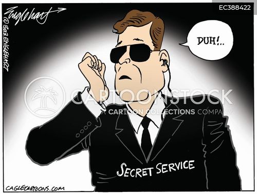 Secret Service Texts Cartoons and Comics - funny pictures from CartoonStock