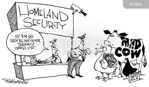 Terror Watch List Cartoons and Comics - funny pictures from CartoonStock