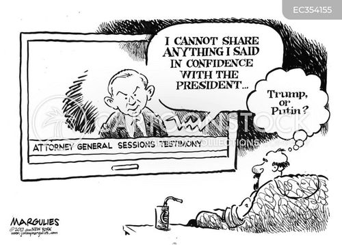 Sessions Testimony Cartoons and Comics - funny pictures from CartoonStock