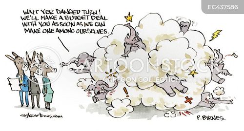 Shutdown Negotiation Cartoons and Comics - funny pictures from CartoonStock