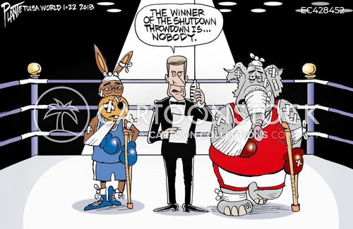 Shutdown Aftermath Cartoons and Comics - funny pictures from CartoonStock