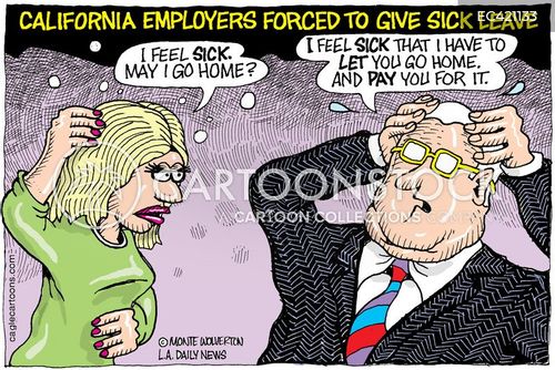 Sick Leave Policies Cartoons and Comics - funny pictures from CartoonStock