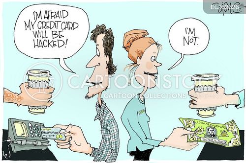 Credit Card Safety Cartoons and Comics - funny pictures from CartoonStock