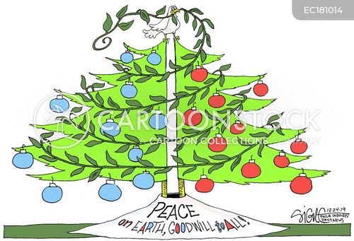 Peaceful Holiday Cartoons and Comics - funny pictures from CartoonStock