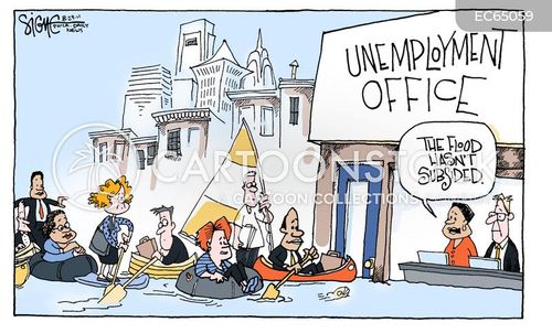 Flood In Office Cartoons and Comics - funny pictures from CartoonStock