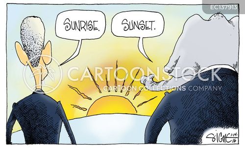 Sunset Cartoons and Comics - funny pictures from CartoonStock