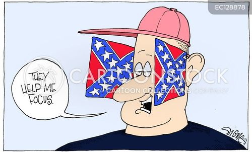 Civil War Flags Cartoons and Comics - funny pictures from CartoonStock