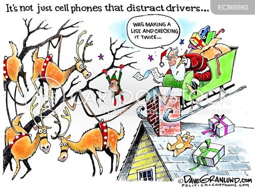 Driver Distractions Cartoons and Comics - funny pictures from CartoonStock