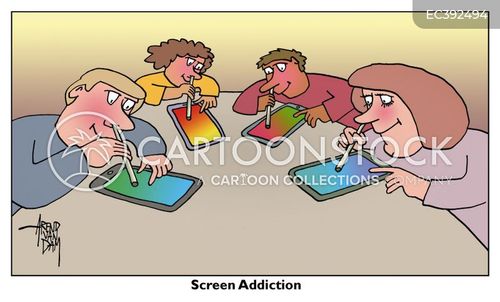 Screen Addicition Cartoons and Comics - funny pictures from CartoonStock