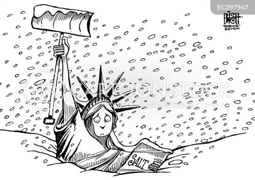 Snow-covered City Cartoons and Comics - funny pictures from CartoonStock