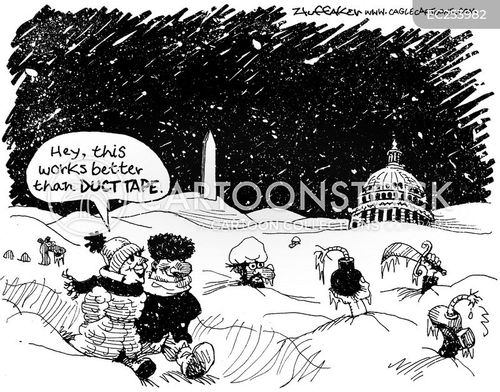 Snow Bombardment Cartoons and Comics - funny pictures from CartoonStock