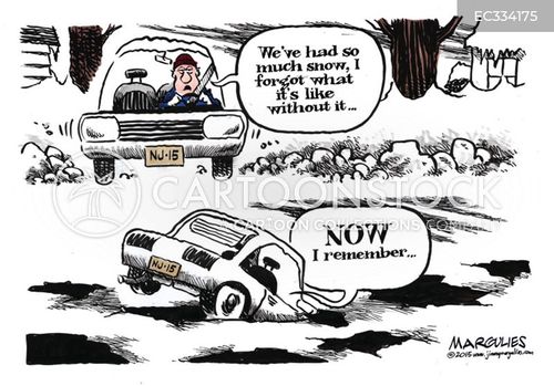 Snow-covered Roads Cartoons and Comics - funny pictures from CartoonStock