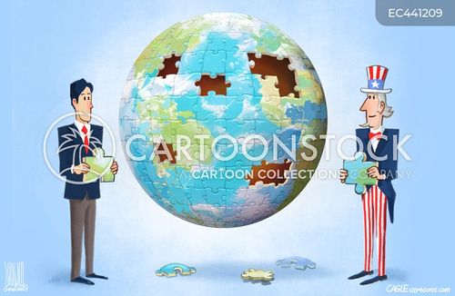 Global Cooperation Cartoons and Comics - funny pictures from CartoonStock