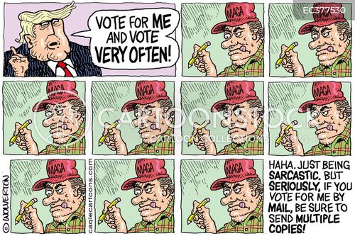 Double Voting Cartoons and Comics - funny pictures from CartoonStock