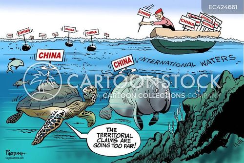 Territorial Water Cartoons and Comics - funny pictures from CartoonStock