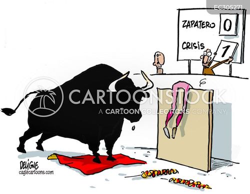 Cartoon Spanish Bull