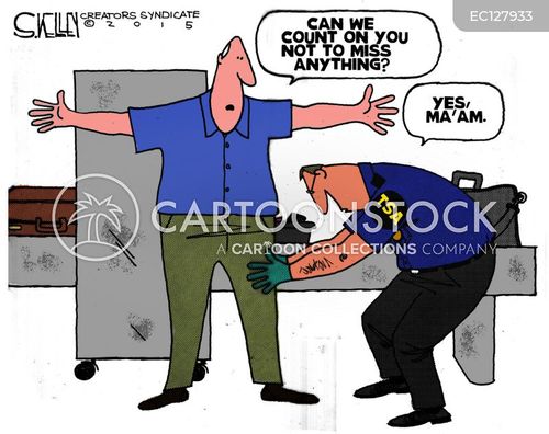 Weapons Screening Cartoons and Comics - funny pictures from CartoonStock