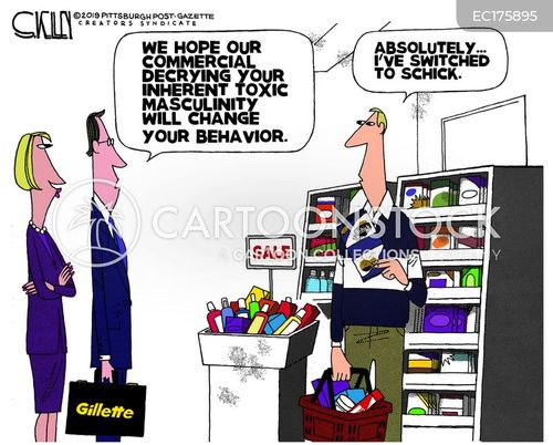 Masculine Behavior Cartoons and Comics - funny pictures from CartoonStock