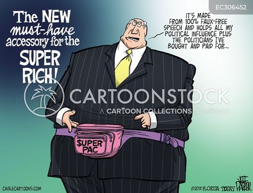 Super Pac Support Cartoons and Comics - funny pictures from CartoonStock