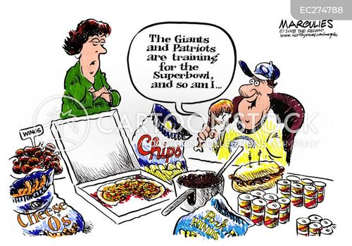 Game Day Snacks Cartoons and Comics - funny pictures from CartoonStock