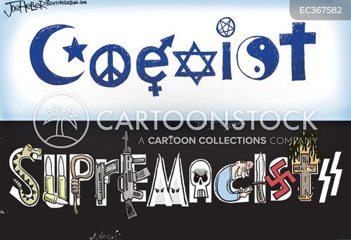 Coexist Cartoons and Comics - funny pictures from CartoonStock