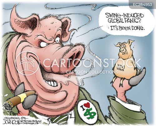 Swine Flu Panic Cartoons and Comics - funny pictures from CartoonStock