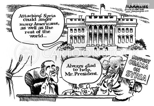 Obama And Syria Cartoons and Comics - funny pictures from CartoonStock