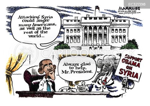 Obama And Syria Cartoons and Comics - funny pictures from CartoonStock