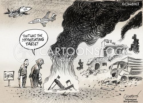 Truce Negotiations Cartoons and Comics - funny pictures from CartoonStock