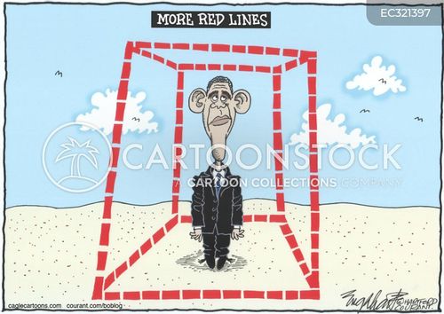 Syria's Red Line Cartoons and Comics - funny pictures from CartoonStock