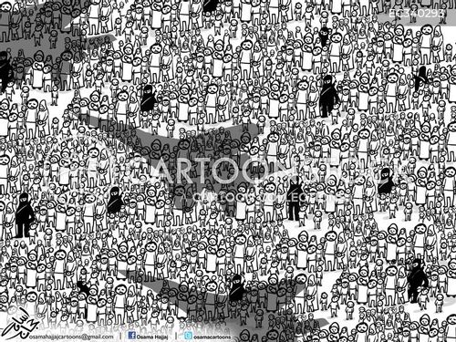 Terrorized People Cartoons and Comics - funny pictures from CartoonStock