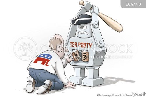 Tea Party Members Cartoons and Comics - funny pictures from CartoonStock