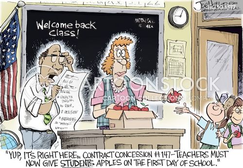 Mean Teacher Cartoon Color