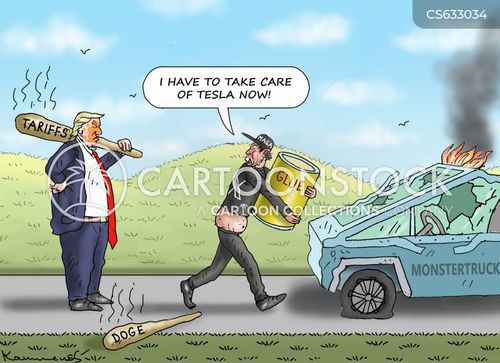 Tesla Fires Cartoons and Comics - funny pictures from CartoonStock