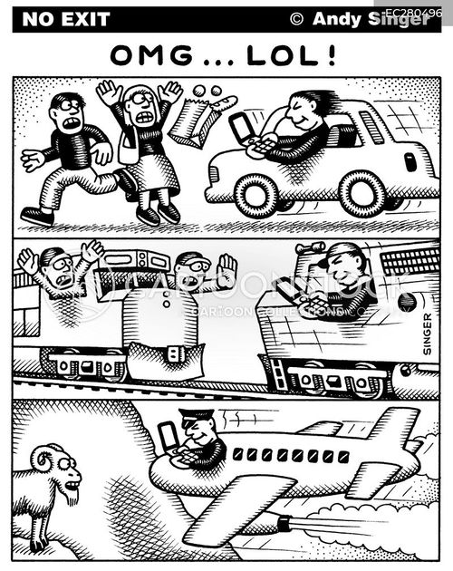Texting And Driving Cartoons and Comics - funny pictures from CartoonStock