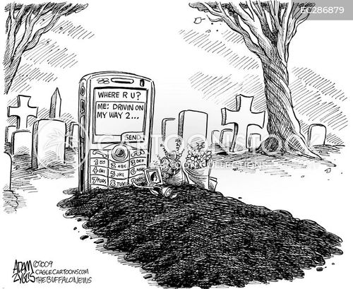 Texting While Driving Cartoons and Comics - funny pictures from ...