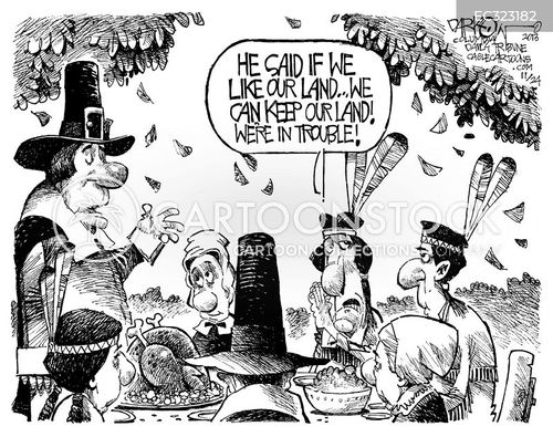 Turkey Feast Cartoons and Comics - funny pictures from CartoonStock