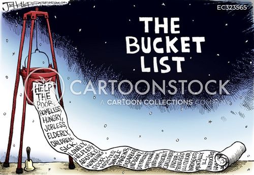 Ahca Bucket List Cartoons and Comics - funny pictures from CartoonStock